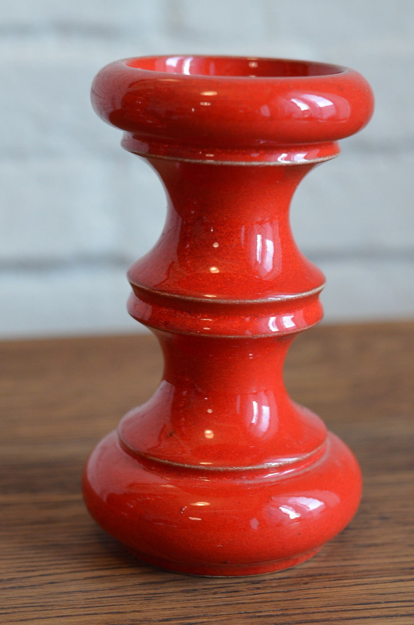 Ceramic candlestick Mid - Century Red | €65 | Whoppah