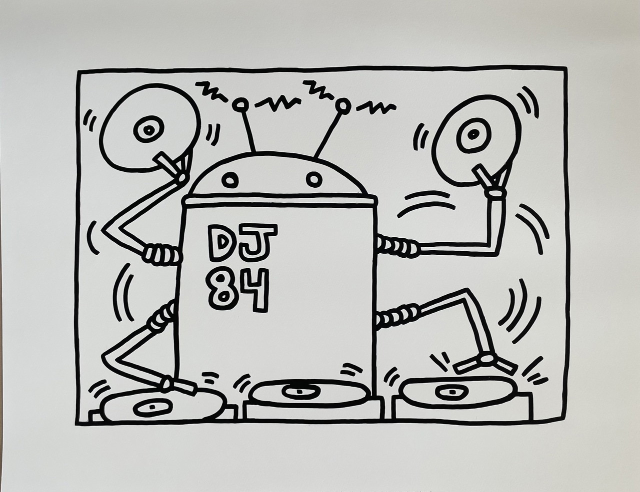 Keith Haring (1958-1990), Dj 84, 1983, Copyright Keith Haring ...