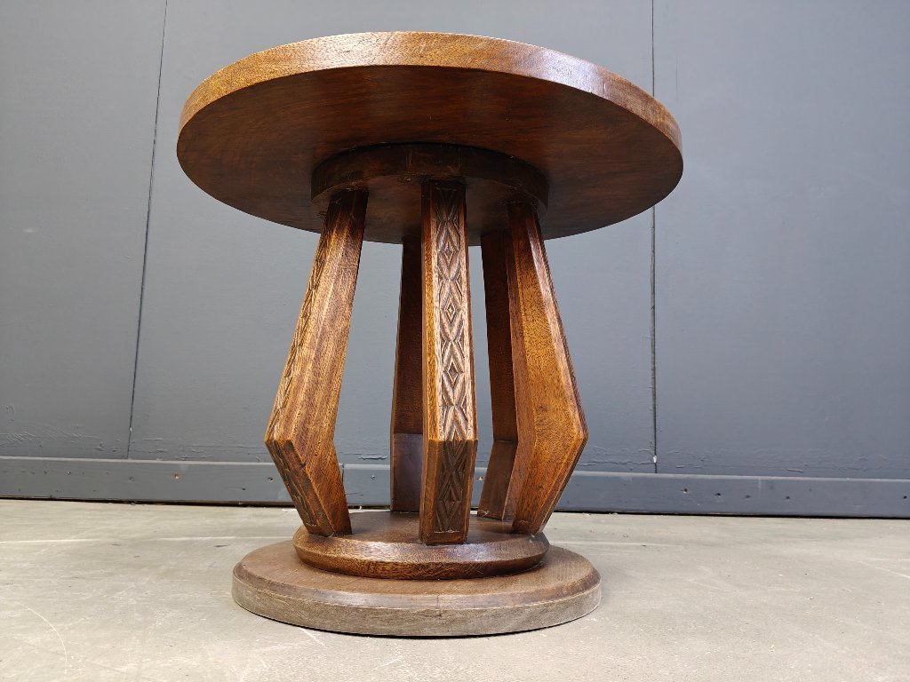 African Ceremonial Chief Chair with table Hand Carved Wood 1960s | €595 ...