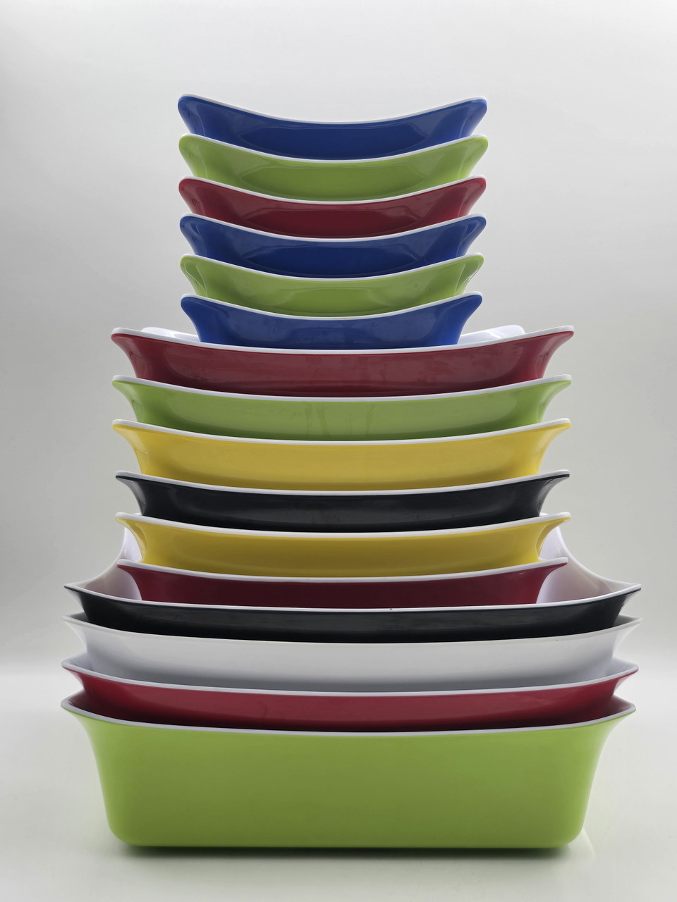 Dalebrook, Design Set of 16 professional melamine bowls, 3 different ...