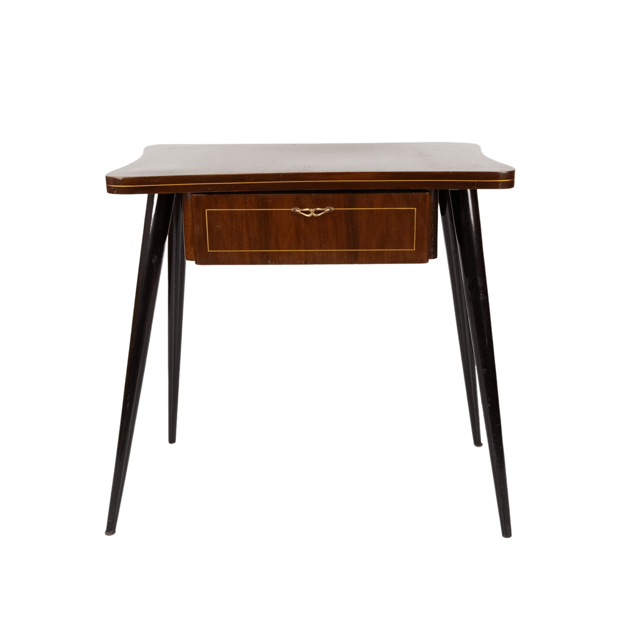 Two-tone wood side table with extractable drawer, 1950s | €680 | Whoppah