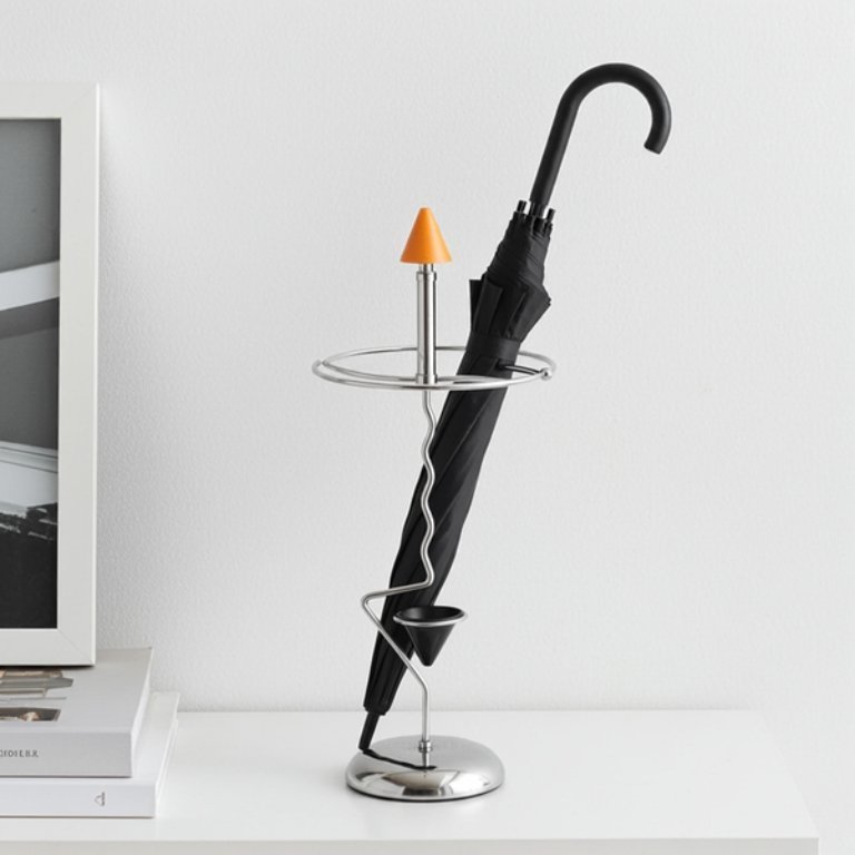 Memphis Chrome Umbrella Stand – Mid-Century Modern | €155 | Whoppah