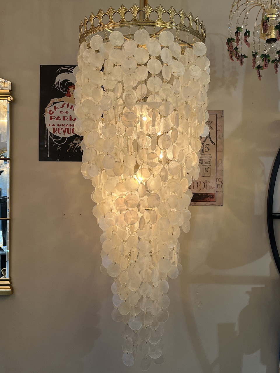 Xxxl Capiz Shells Pendant Lamp Vintage Shell Frame | €975 | Whoppah