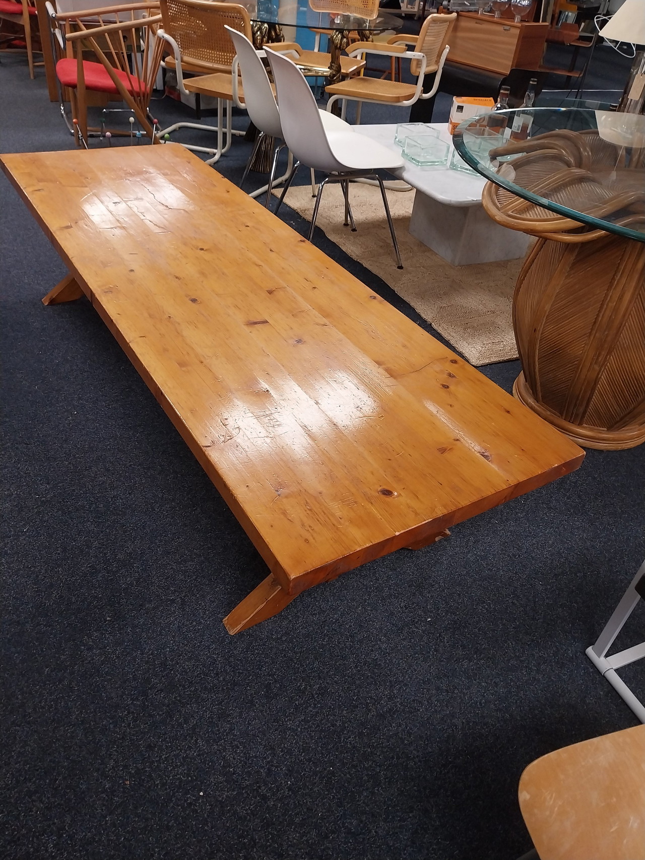 1 x Scandinavian pine coffee table XXL, 2 meters long. 1970s | €750 ...
