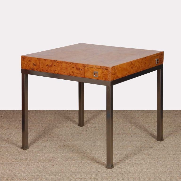 Burl wood game table by Guy Lefevre for Maison Jansen, 1970 | €1,790 ...