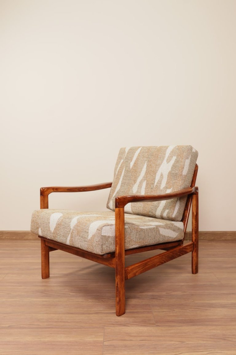 Vintage armchair with cushions designed by Zenon Bączyk, Poland 1960s ...