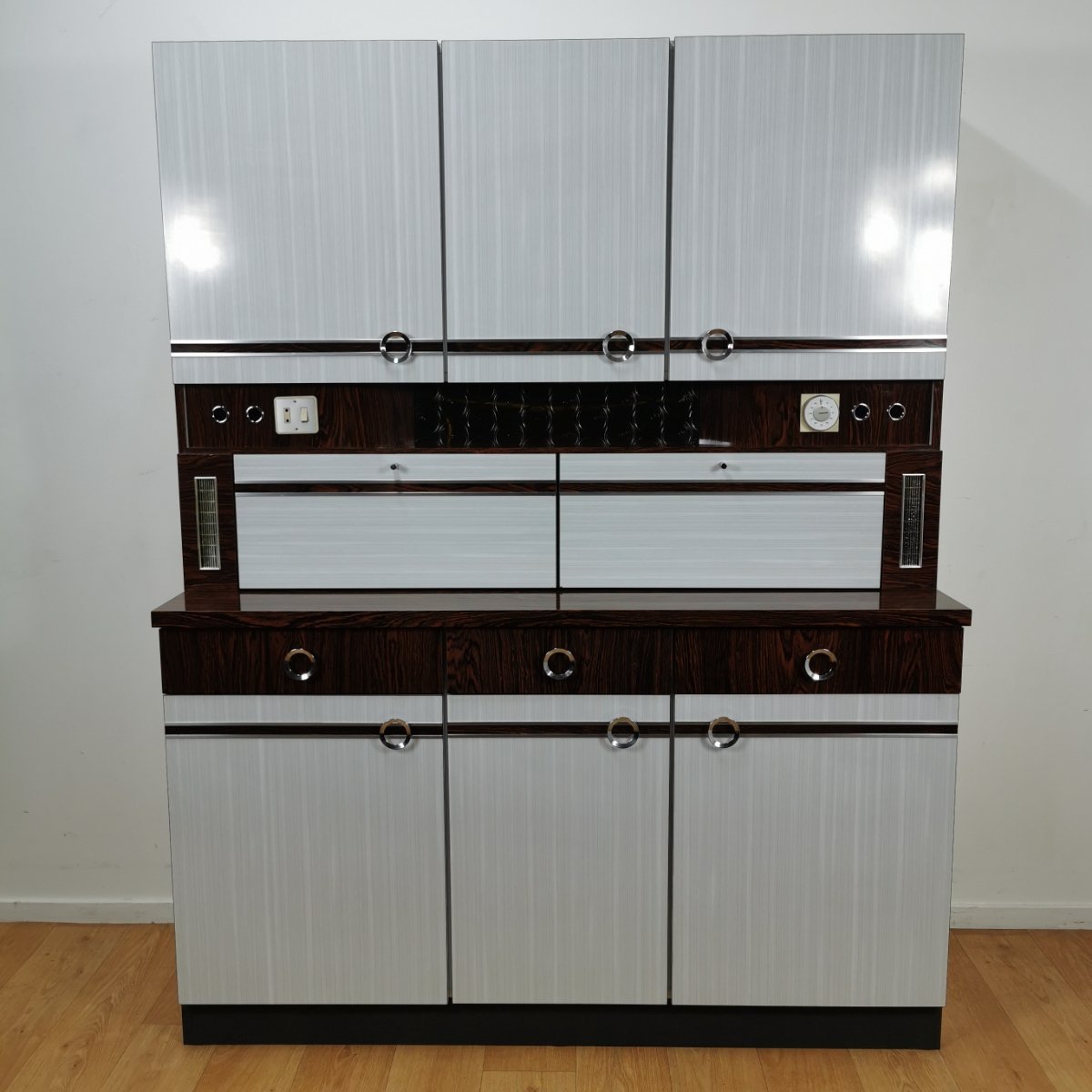 Vintage Mid Century Formica Kitchen Cupboard Wall Cupboard Highboard ...