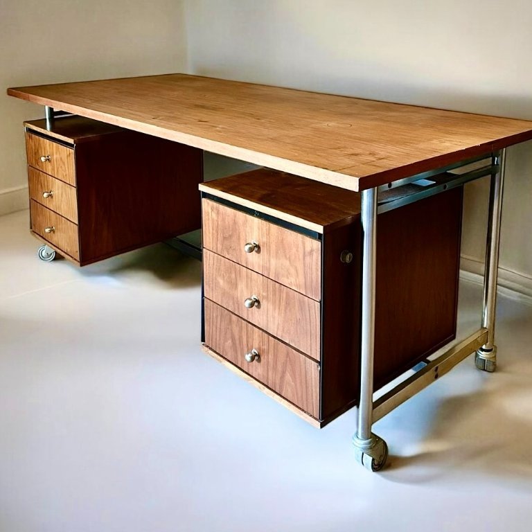 Escritorio Jules Wabbes vintage XXL - Le Mobilier Universel, Bélgica ...