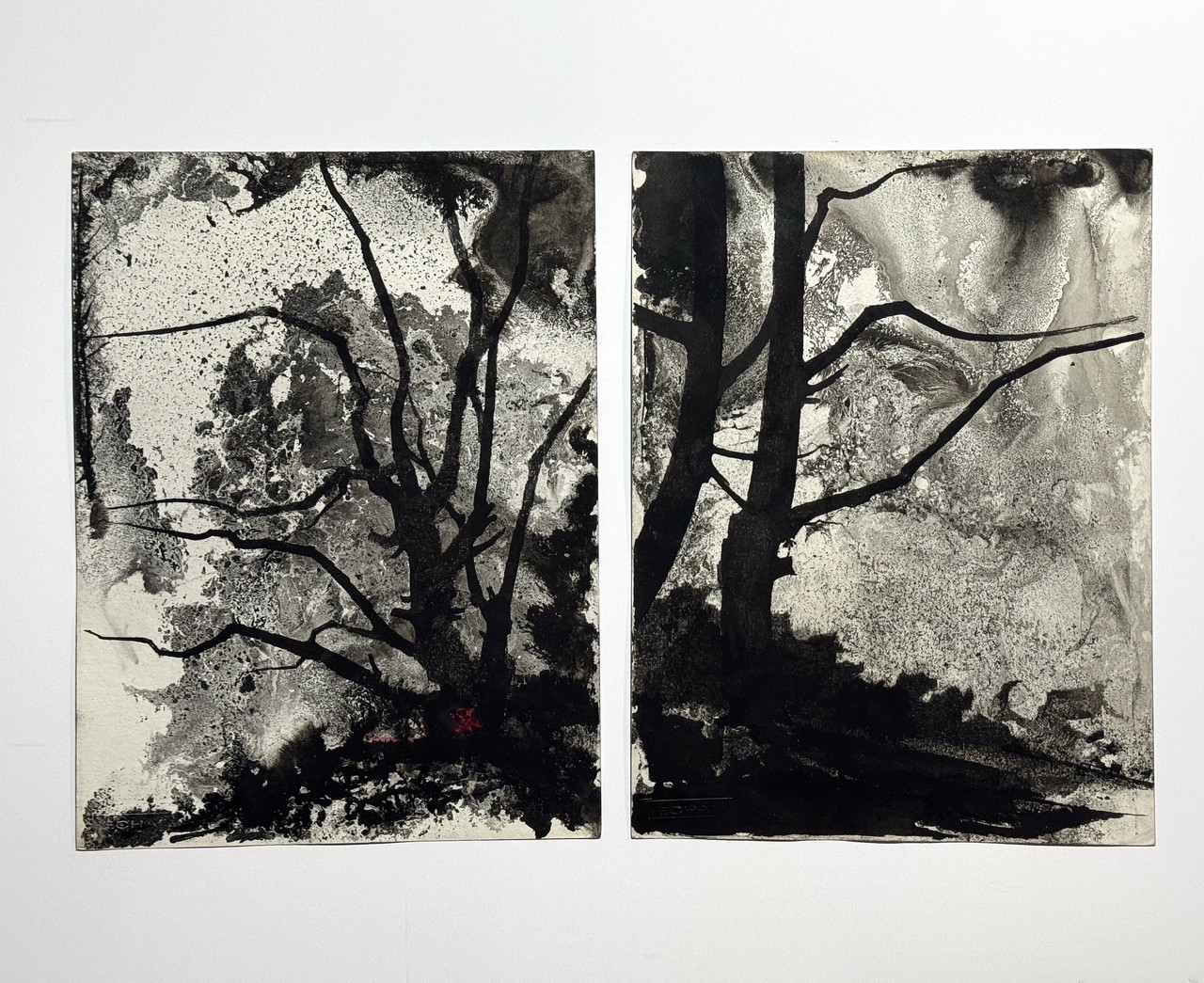 Ink Composition (Diptych) - Eugene Eechaut (1928-2019) | €140 | Whoppah