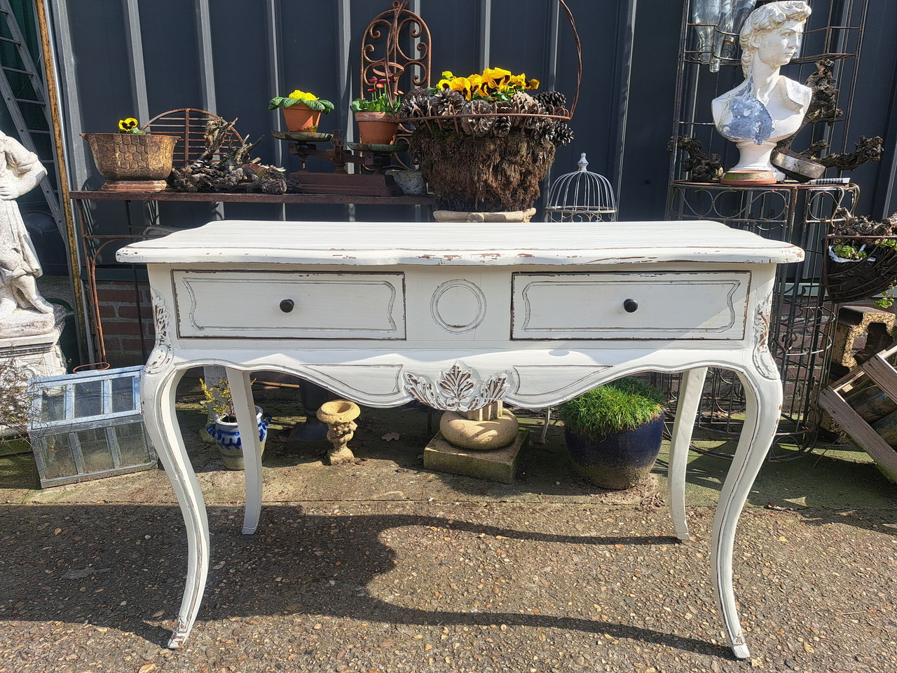 Geleefde Landelijk Sidetable, Wandtafel, Console Afm. 123 x 46cm en ...