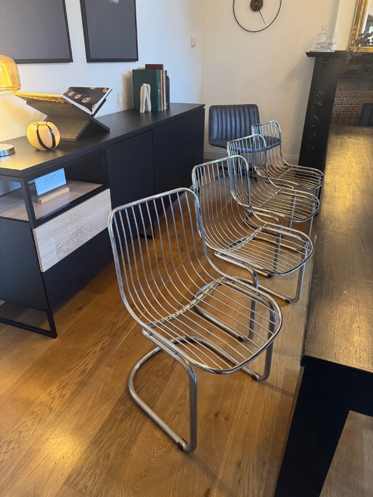 4x vintage wire steel sled chairs | €400 | Whoppah