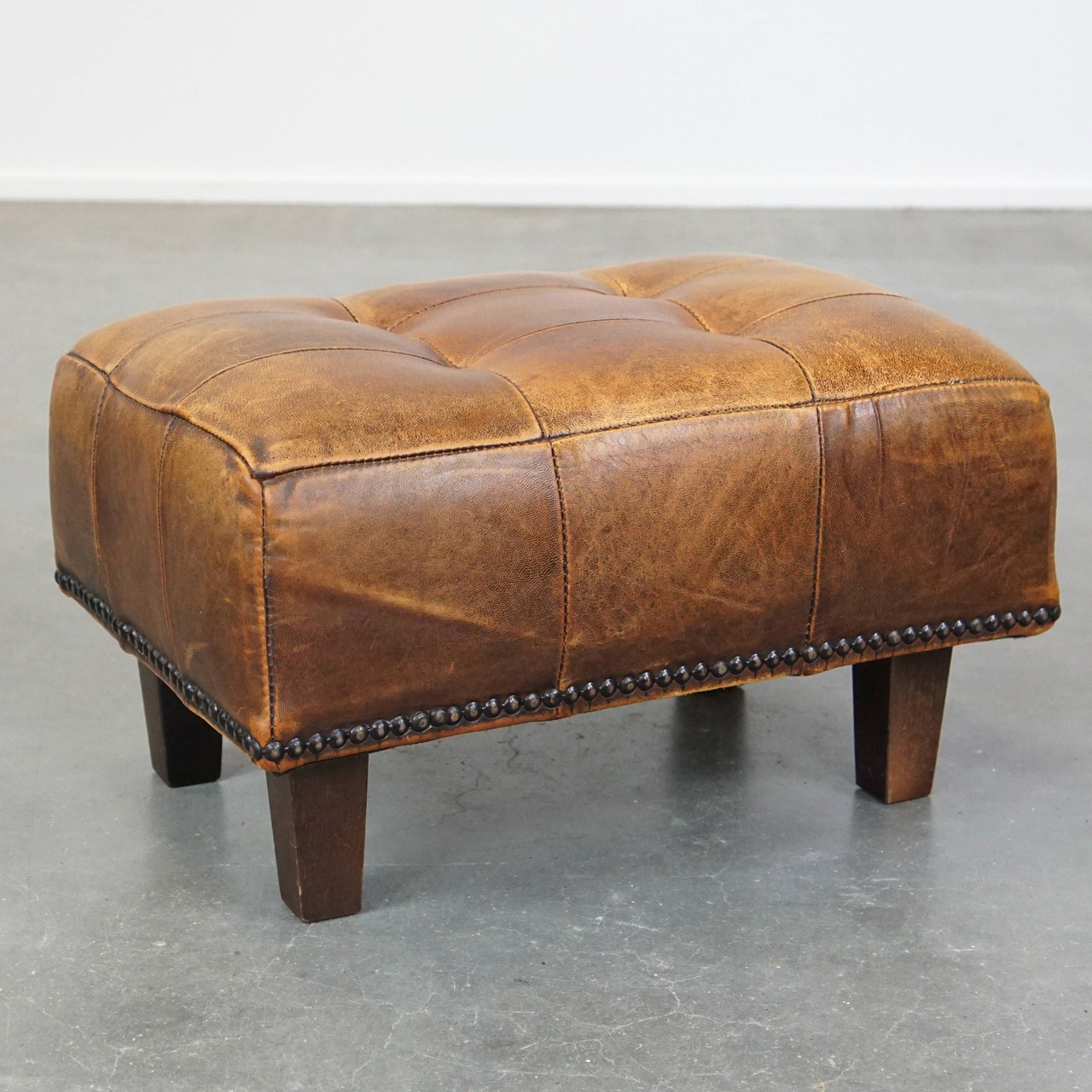 Sheepskin Leather Hocker | €355 | Whoppah