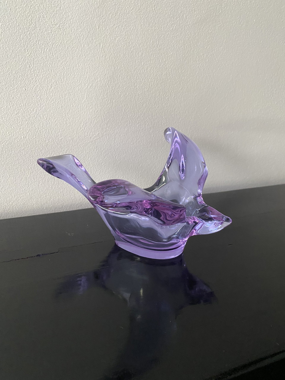 Vintage Murano neodymium alexandrite bird-shaped crystal ashtray pocket ...