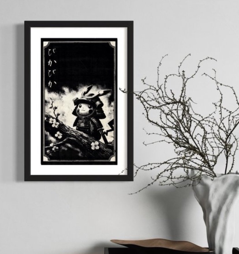 Artwork Pikachu (Pokemon) The last Cute samurai | €150 | Whoppah