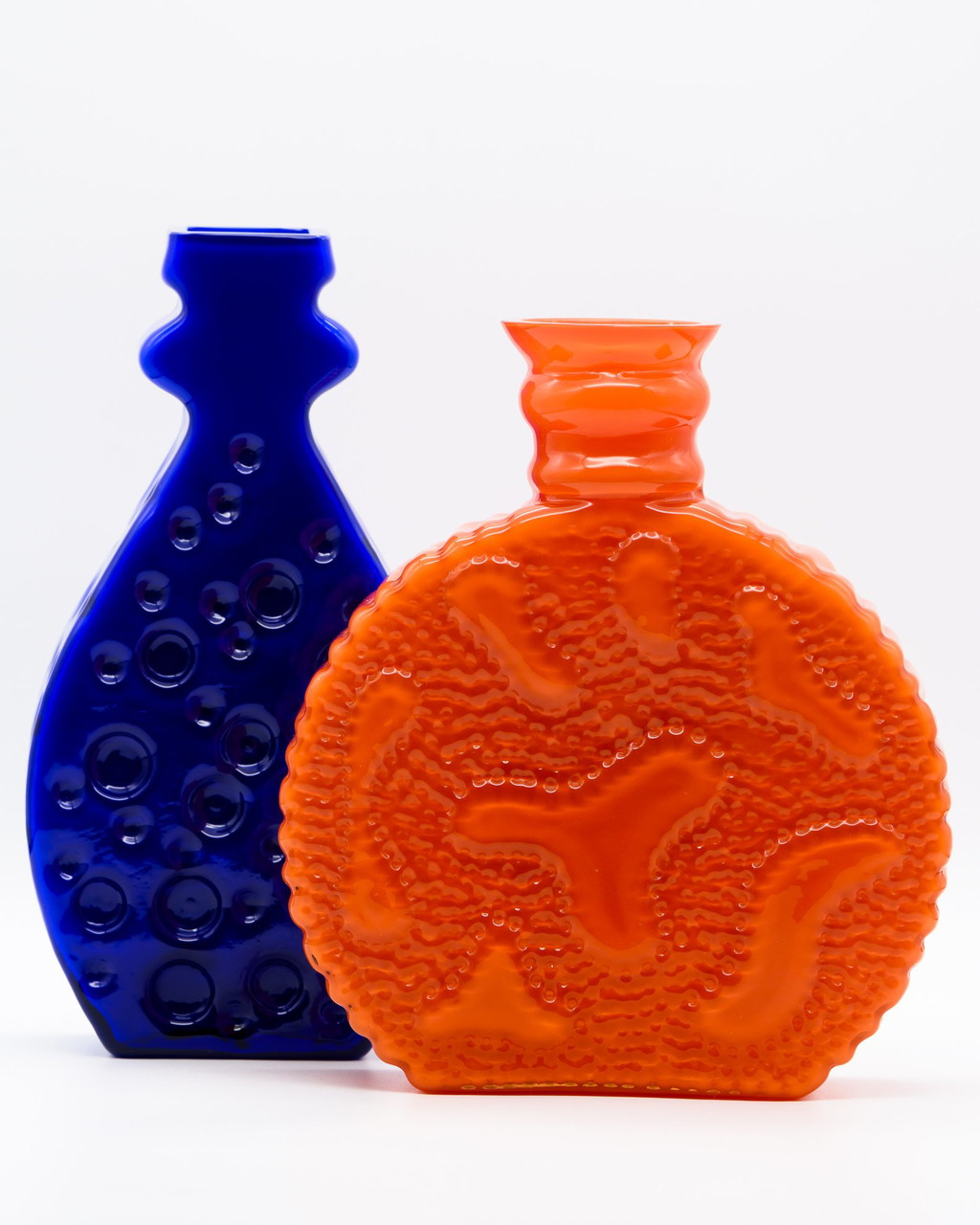 Vintage Mid-Century Kristallglaswerk Hirschberg Space-Age Vase Duo ...