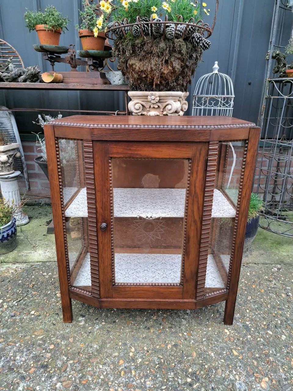 Antique Tea Cabinet, Whisky Bar, Display Case, Wine Rack dim. 64x39cm ...