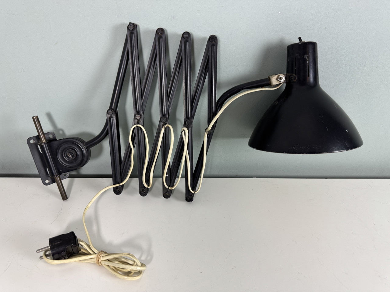 Vintage Industrial Hala Zeist Wall Lamp - Scissor Lamp with Harmonica ...