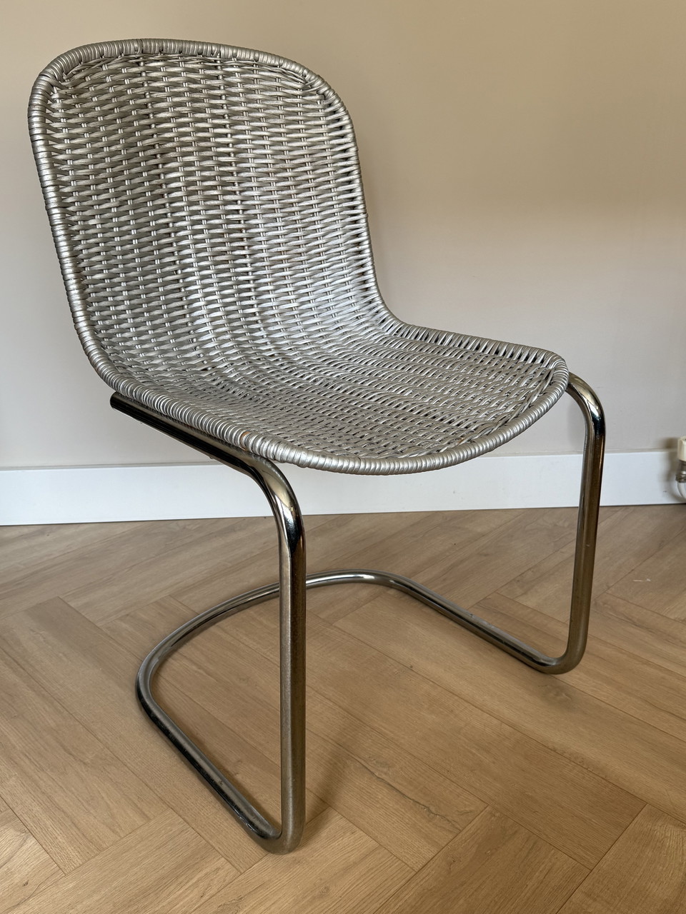 Rattan Tube Frame Chair (Silver) | €72 | Whoppah