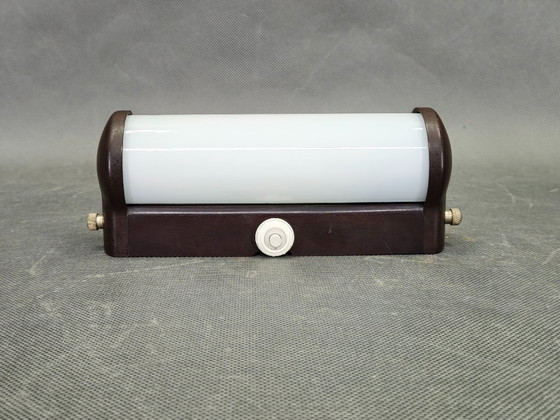 Czech Art Deco Bakelite and Milky Glass Wall Light, 1940s | €260 | Whoppah