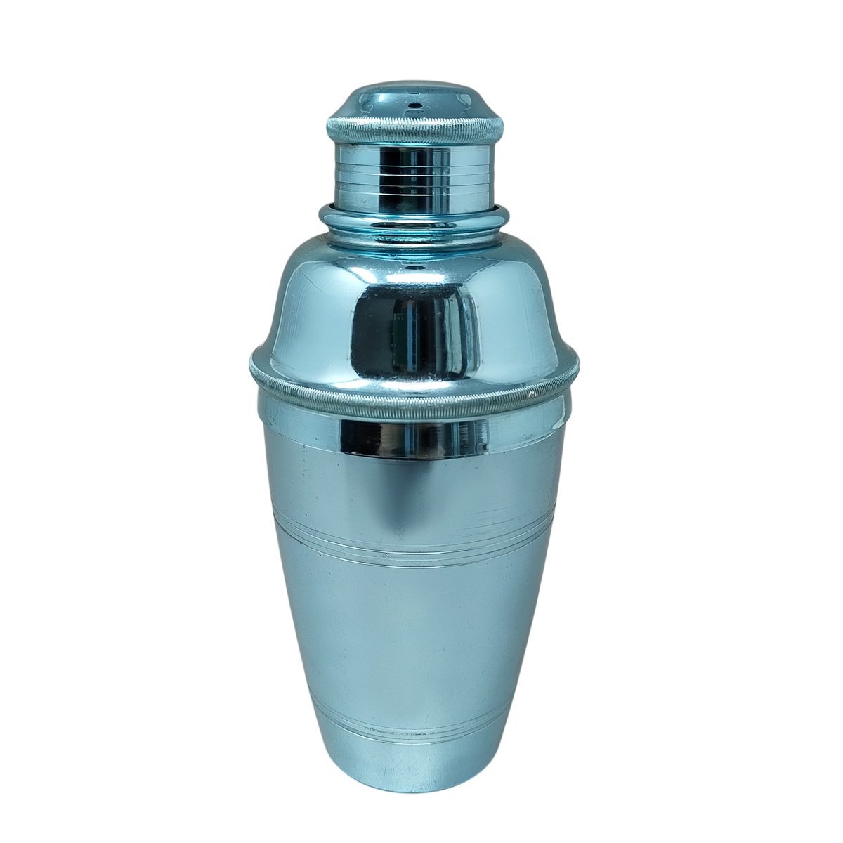 1960s Gorgeous Light Blue Cocktail Shaker by Lumium in Pure Aluminum ...