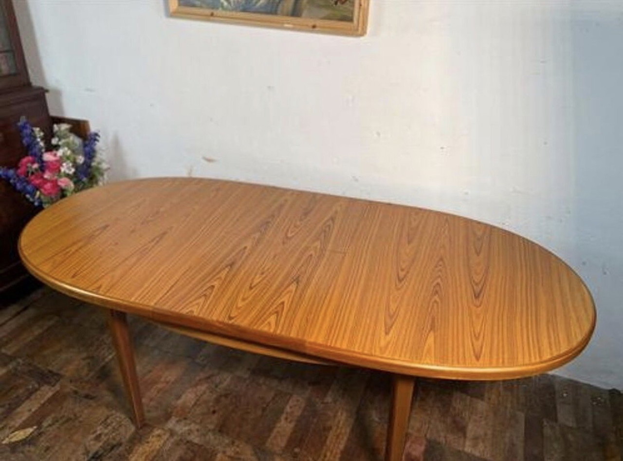 Mid Century Retro Vintage Teak dining table Zebrano Danish design ...