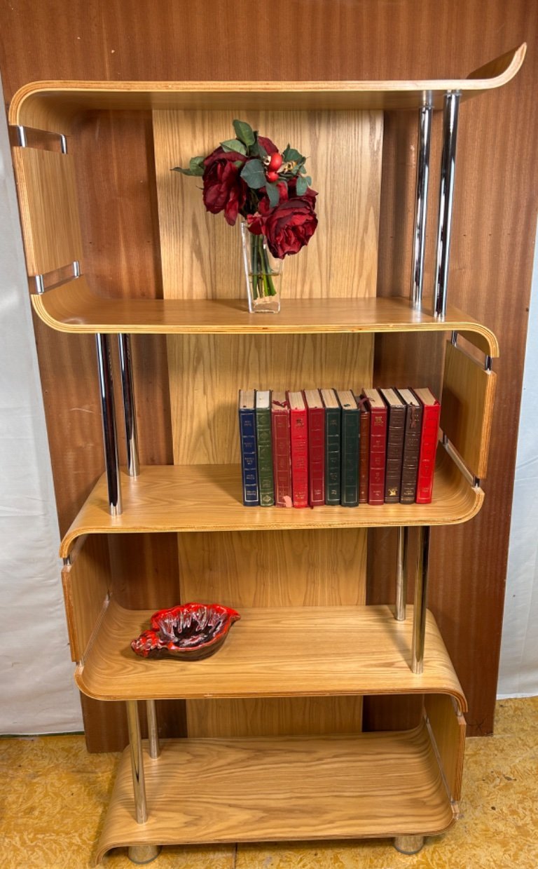 Oak “The Wave” Bookcase – Sculptural Design Statement Modern Design ...