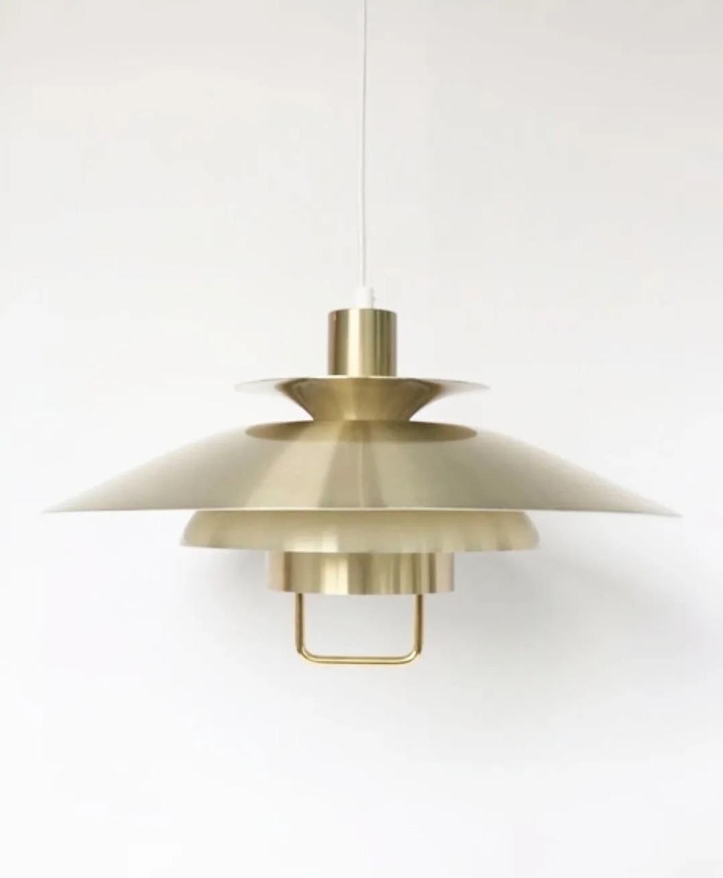 Vintage Jeka Pendant Lamp Danish Design Brass Bowl Lamp | €295 | Whoppah
