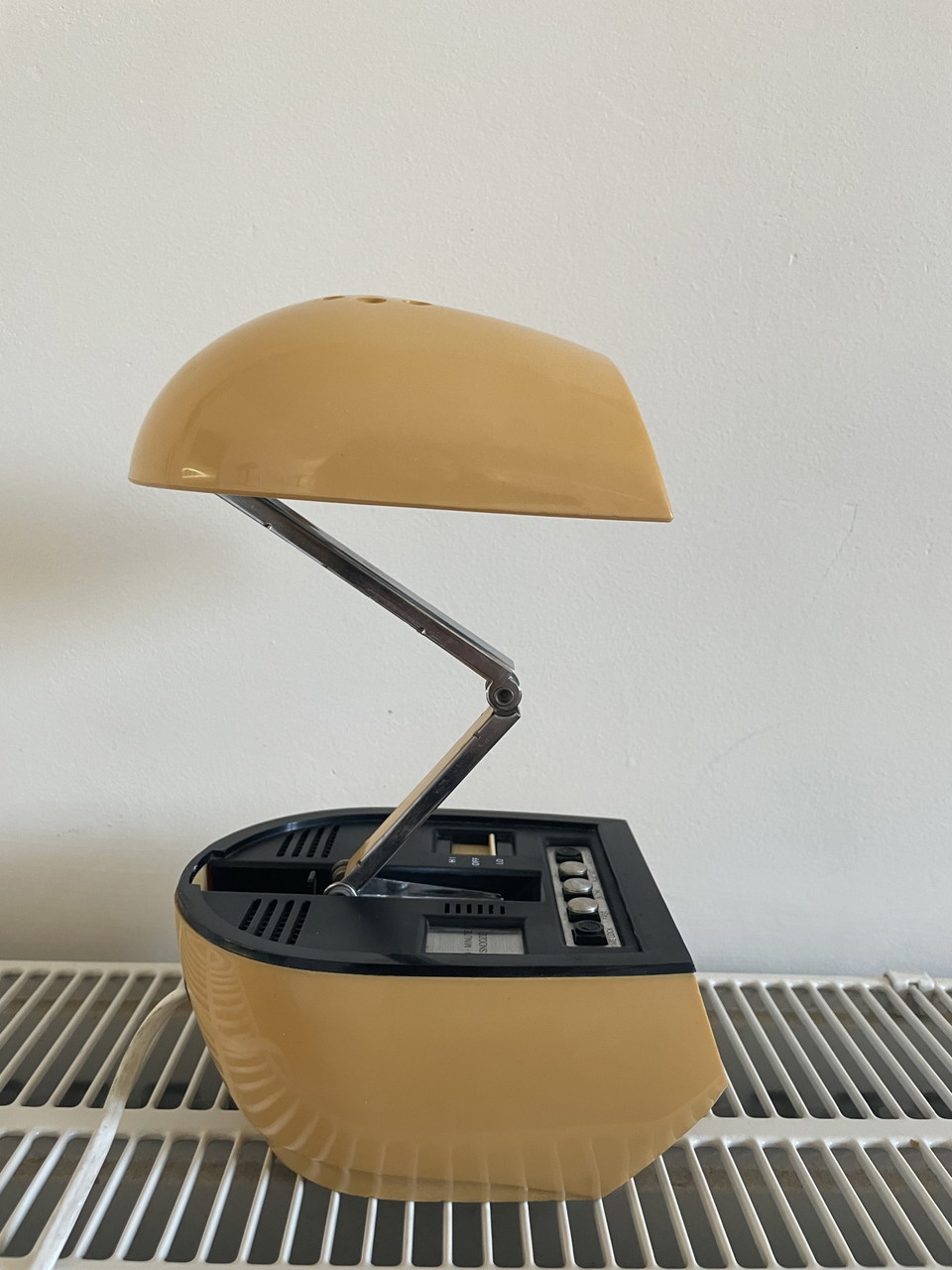 Timco table lamp with LED alarm clock 1970s Space Age retro Hong Kong ...