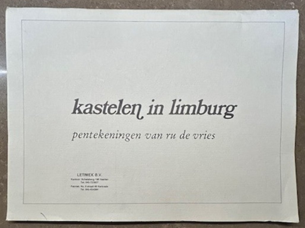Castles in Limburg - Pen drawings by Ru de Vries | €42 | Whoppah