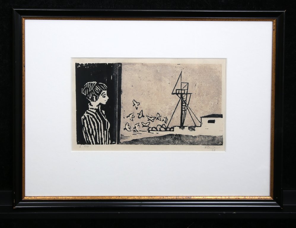 Teuber, Hermann - Am Kanal - Lithograph - framed - signed by hand | € ...