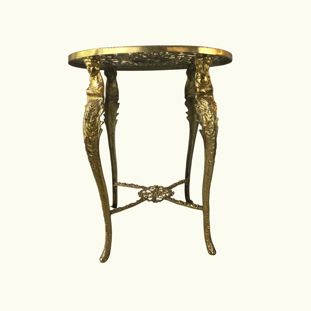 Ornate Rococo Bronze Side Table - Vintage Gilded Accent Table | €625 ...