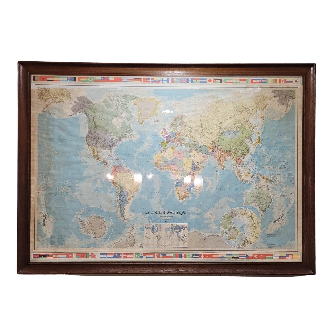 Mapa Globo Terráqueo / Planisferio “Le Monde Politique”, Instituto ...