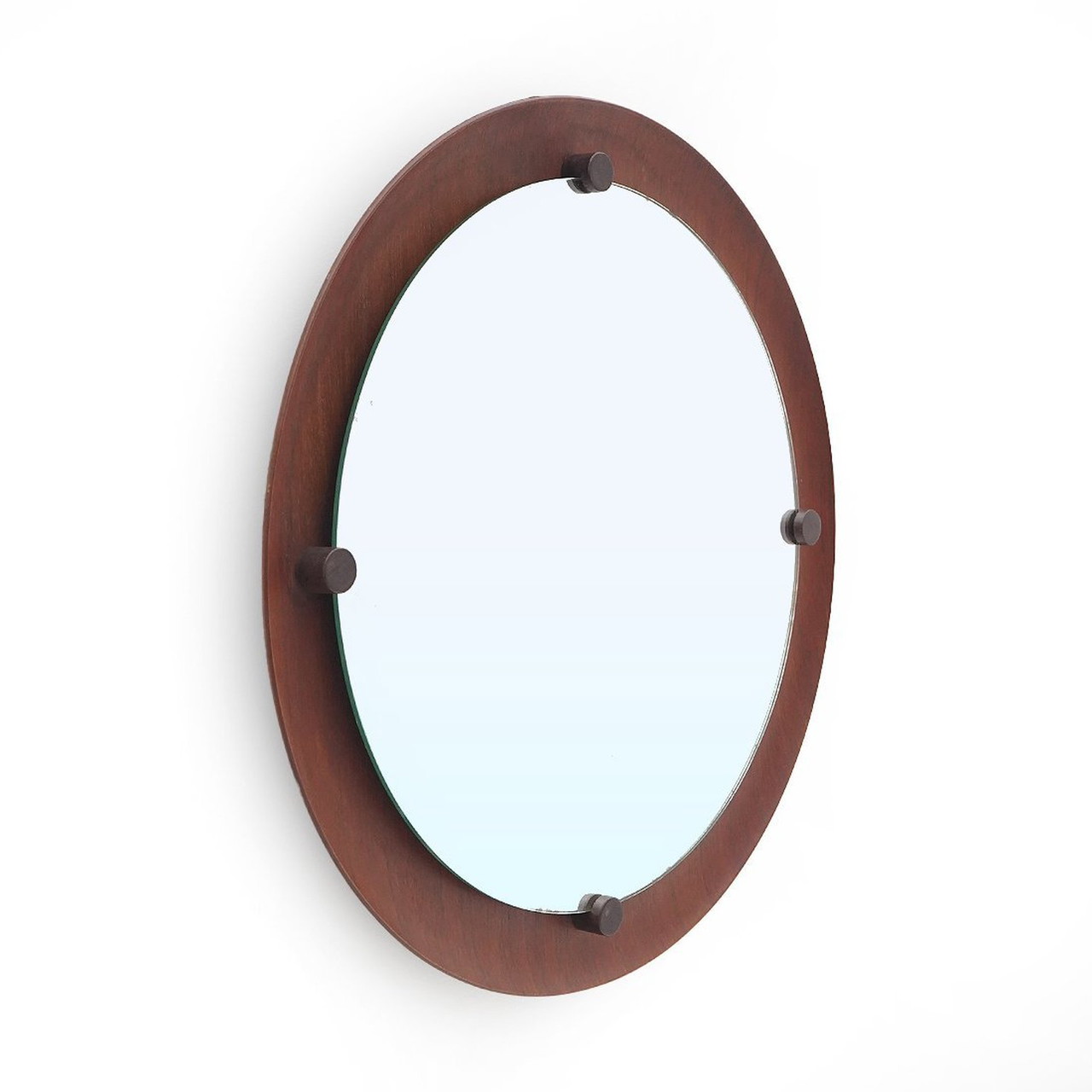 Ronde spiegel in gebogen multiplex, 1960S | €525 | Whoppah