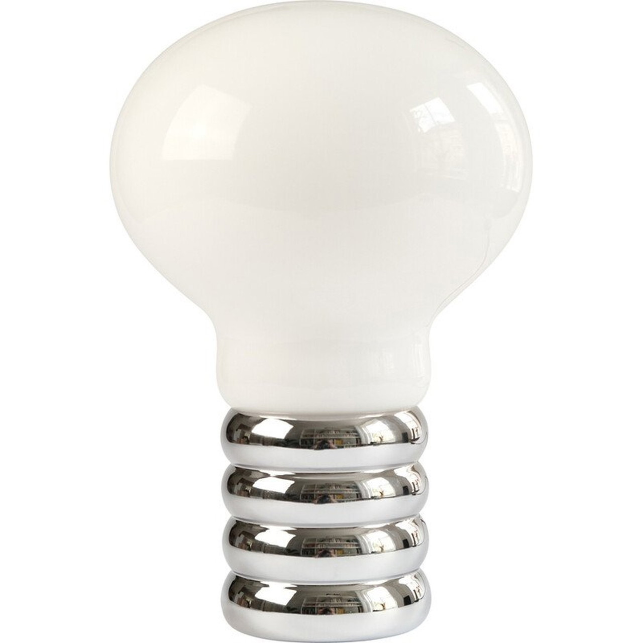 Vintage "Bulb" tafellamp in chroom metaal en geblazen glas door Ingo ...