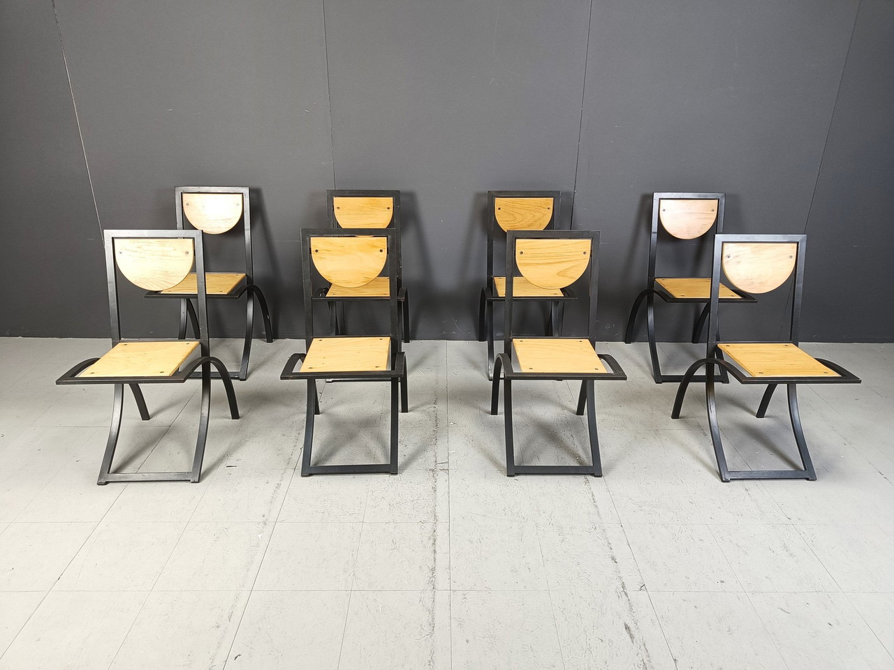 Sinus eetkamerstoelen van Karl Friedrich Förster voor Kff, 1990S, set ...