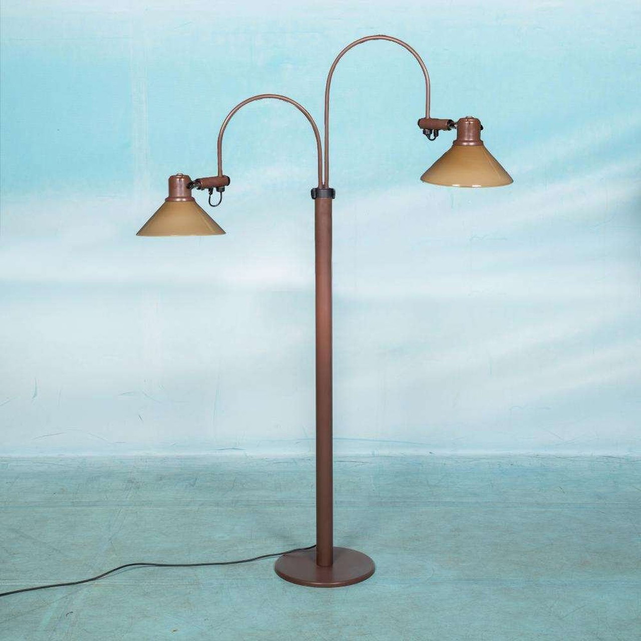 Vintage minimalistische booglamp, 70s glass arch floor lamp | €309.52 ...