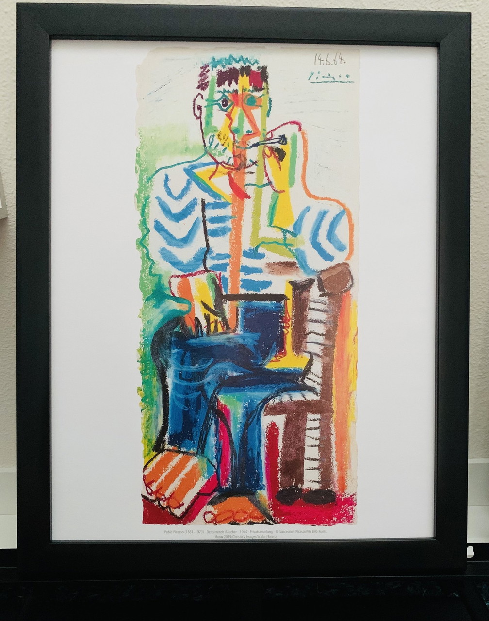 Picasso: "Le Fuemer, 1964 (Le Fumeur Assis)" 2019, Including Frame ...