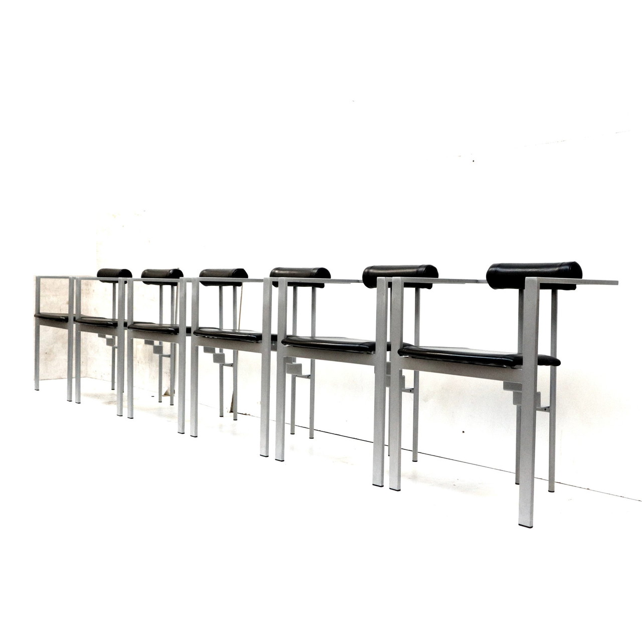 Set van 6 postmoderne Trix fauteuils van K.F. Förster voor KFF Design ...