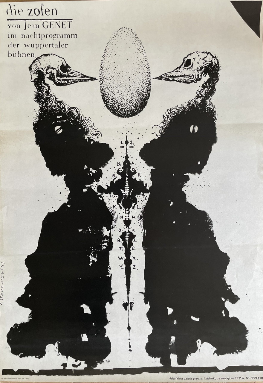F. Starowieyski (1930-2009), Die Zofen, 1986, originele theaterposter ...