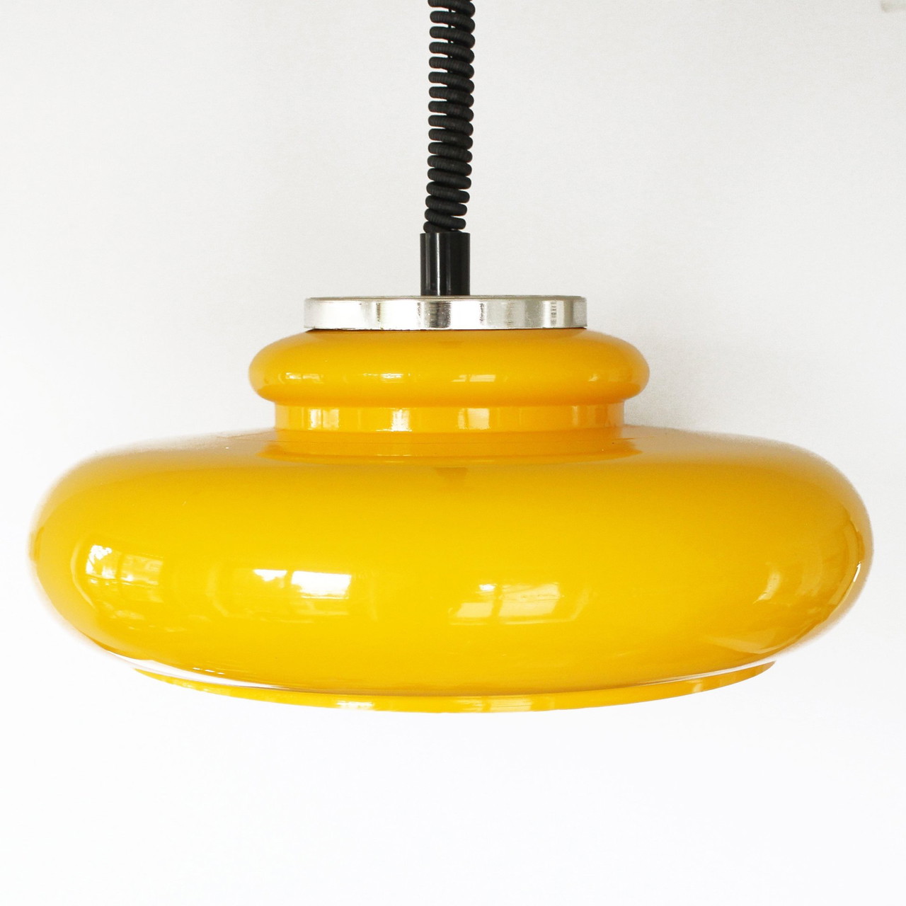 Vintage 1970S Duitse Space Age plafondlamp met verstelbare gele kap | € ...
