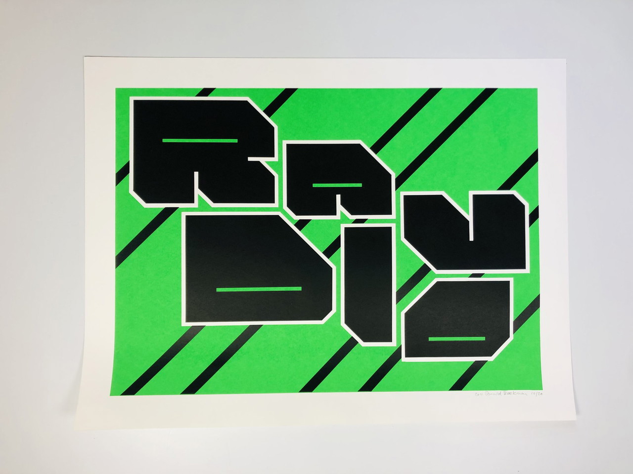 Donald Beekman - Zeefdruk fel groen | €90 | Whoppah