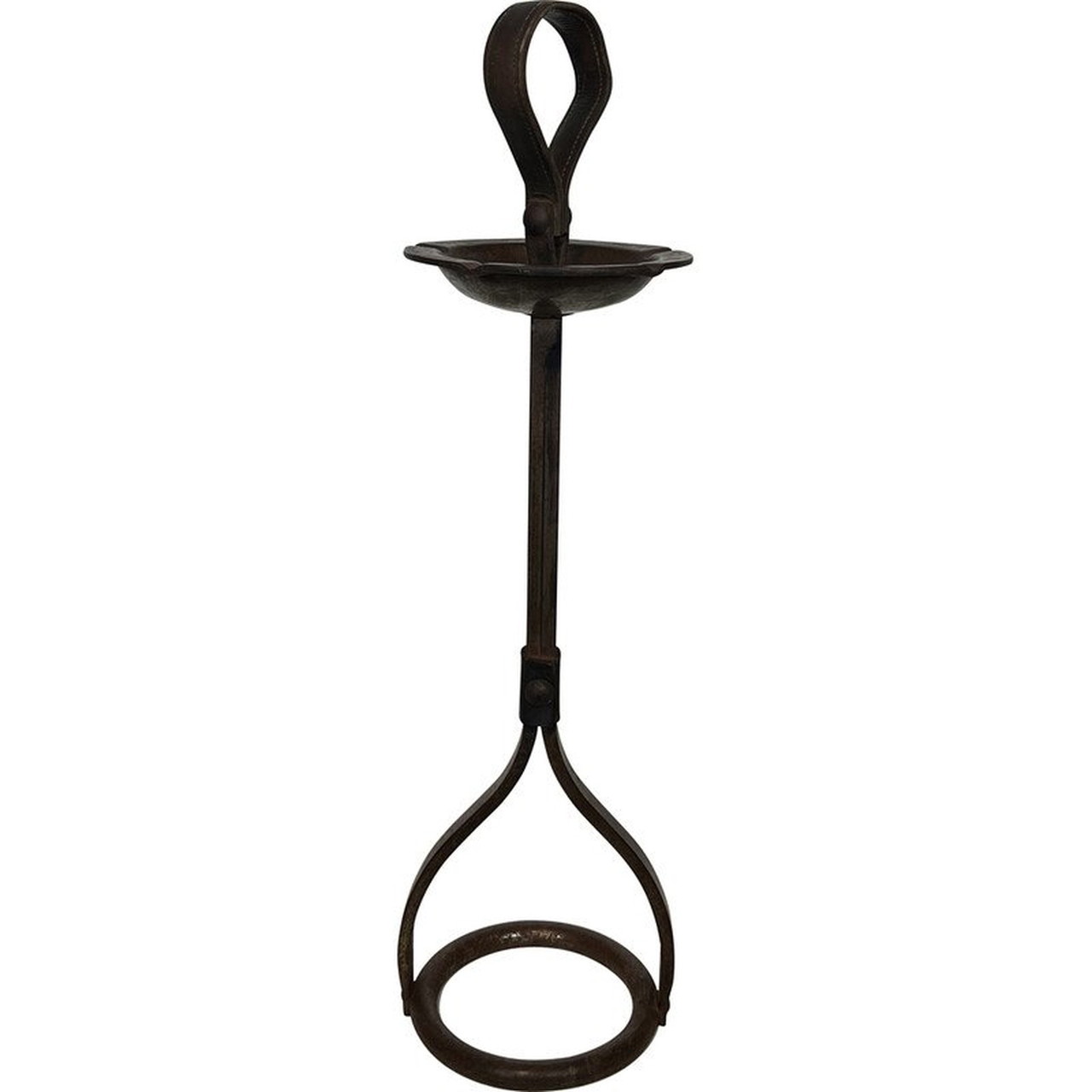 Vintage asbak van staal en leer door Jacques Adnet, 1950 | €1,220 | Whoppah