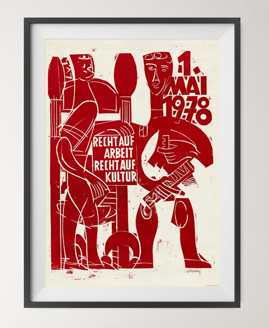 Mei 1978 - Poster Recht op werk, recht op cultuur | €100 | Whoppah