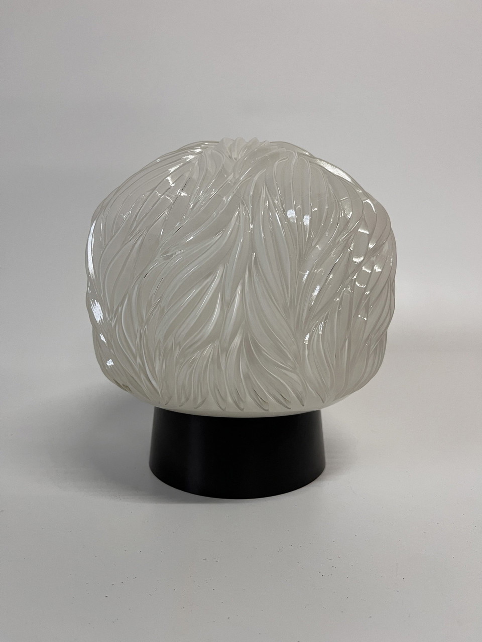 Mid - Century White Shiny Ceiling Light Beautiful Line Bakelite Fixture ...