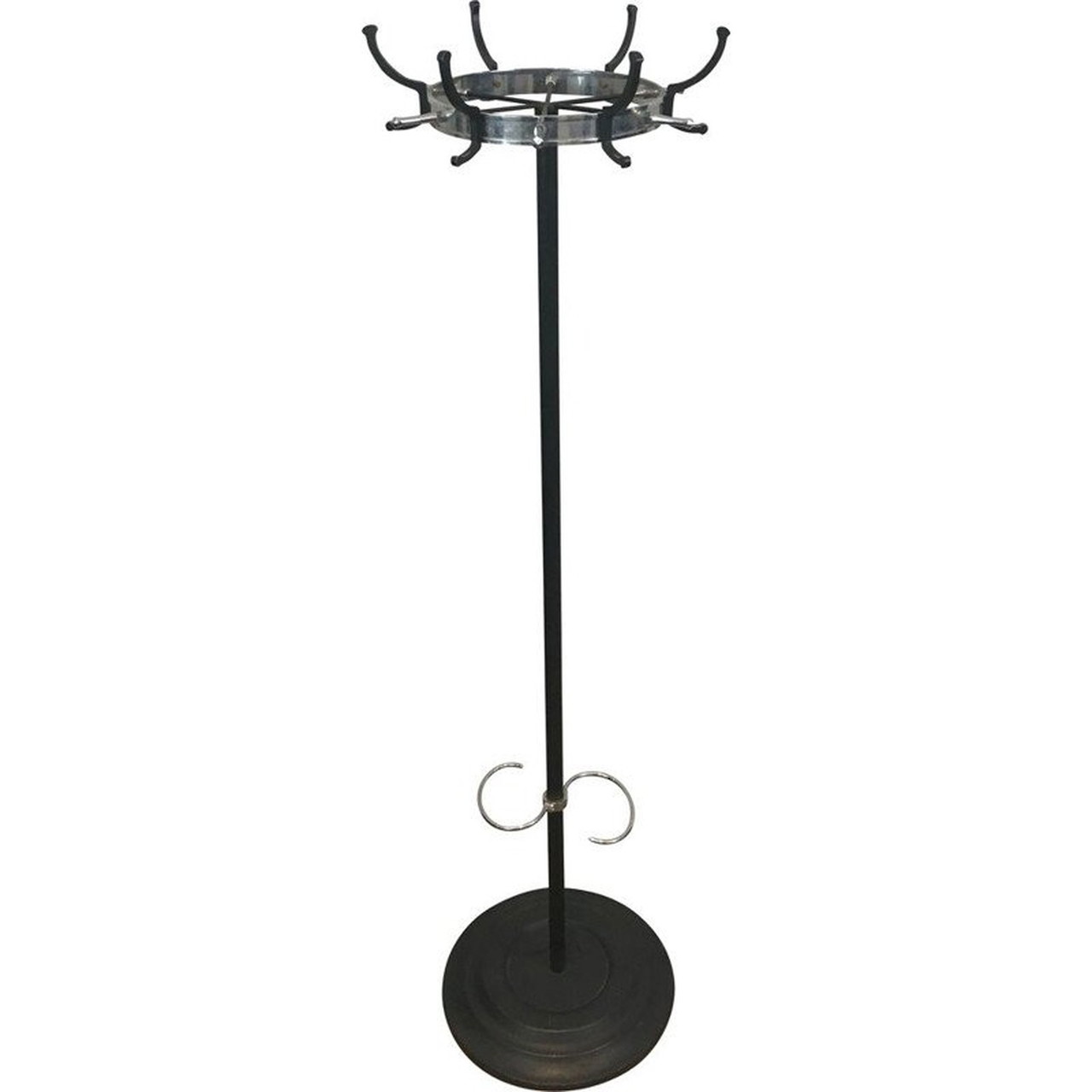 Vintage coat rack in black lacquer and chrome, 1950 | €1,350 | Whoppah