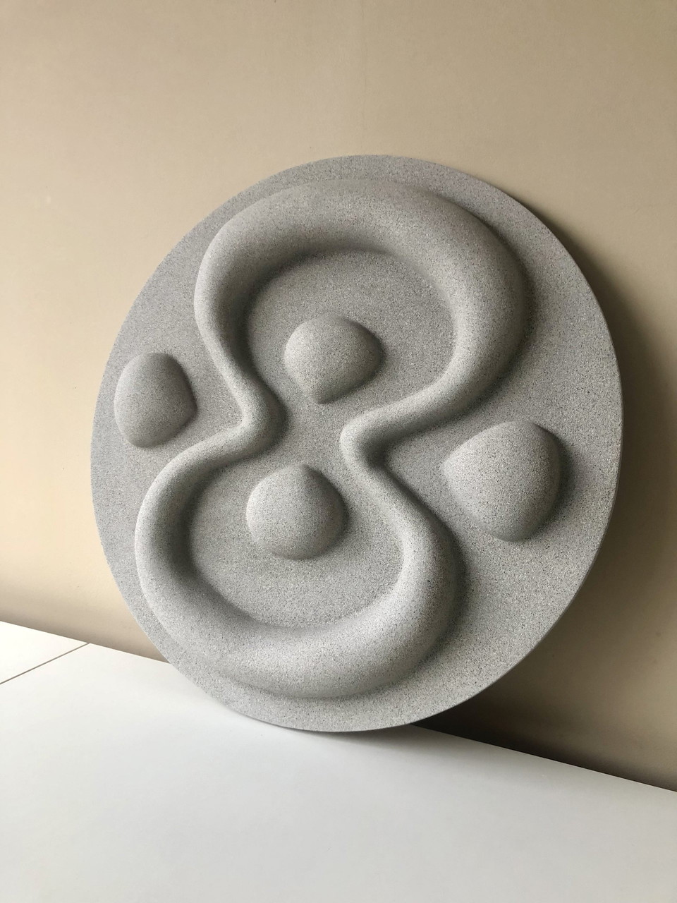 Studio Nuna | Round wood texture artwork taupe | Diameter 60cm | €10 ...