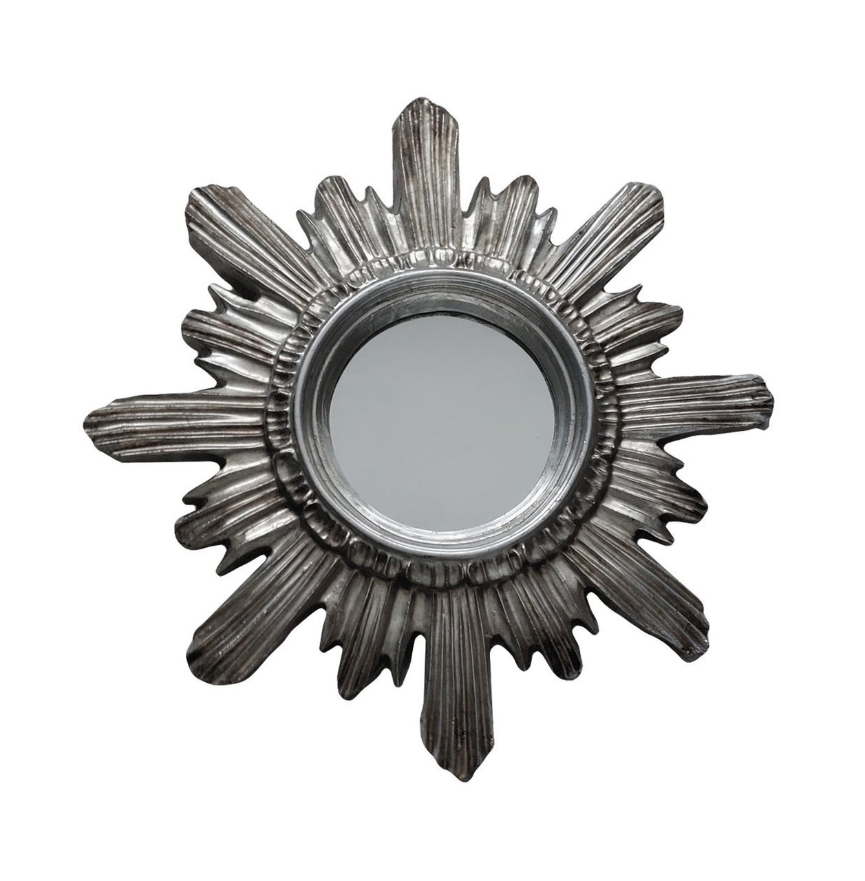 Soleil Mural Mirror - Large Model - Carved Wood - Silver - 1960-70 | € ...