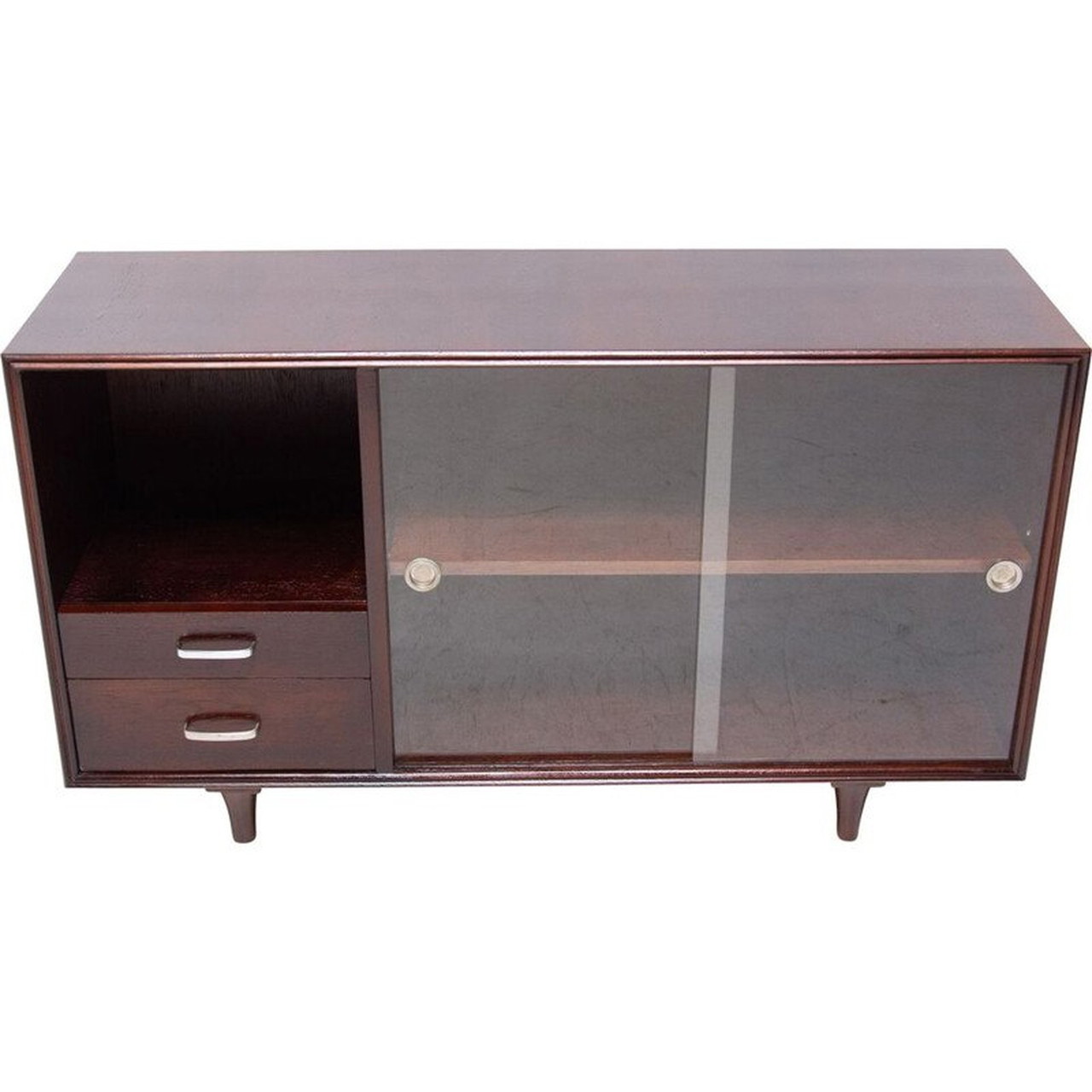 Vintage modernist glass sideboard by Josef Pehr, Czechoslovakia 1940 ...