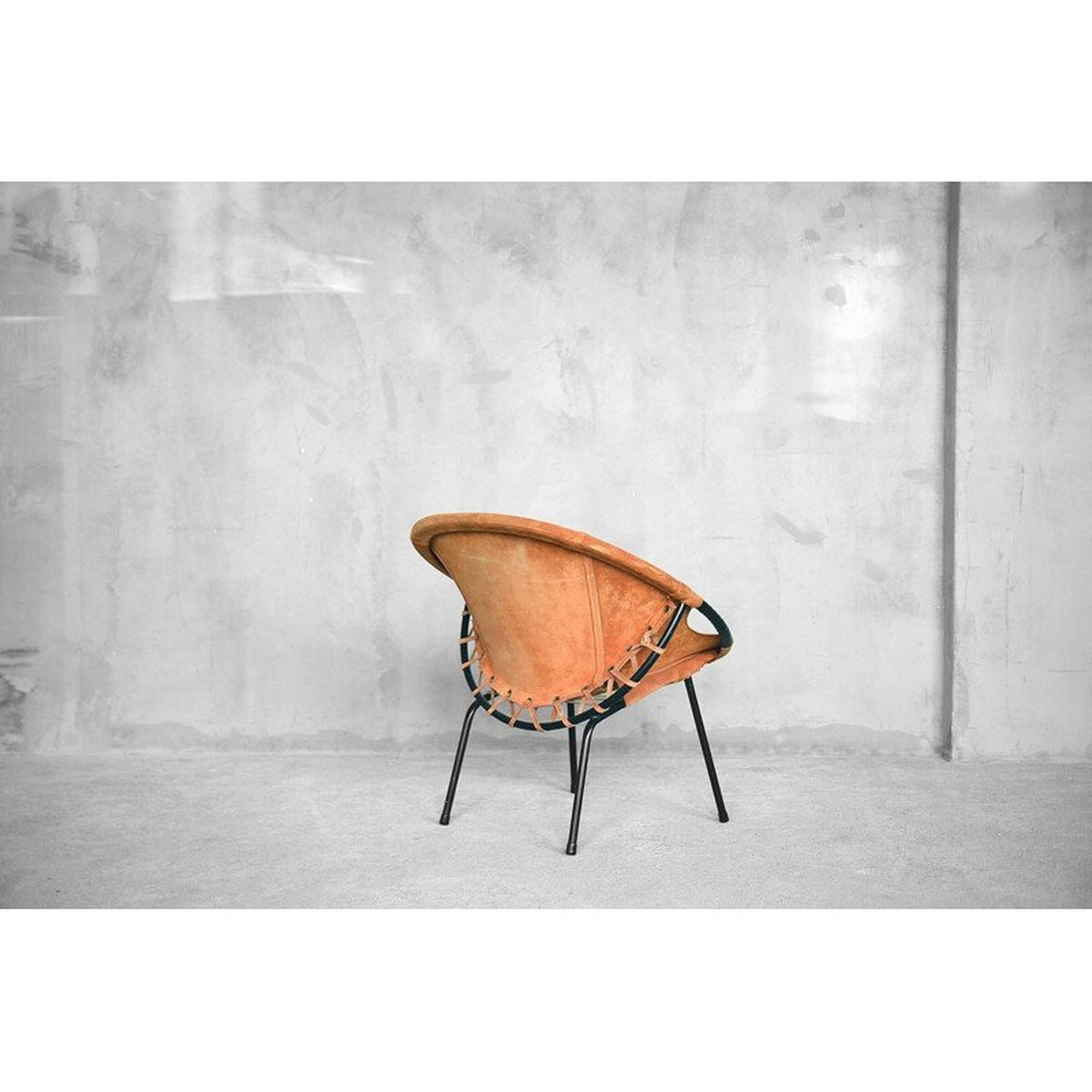 Vintage circle chair by Lusch Erzeugnis for Lusch Co Germany 1960s