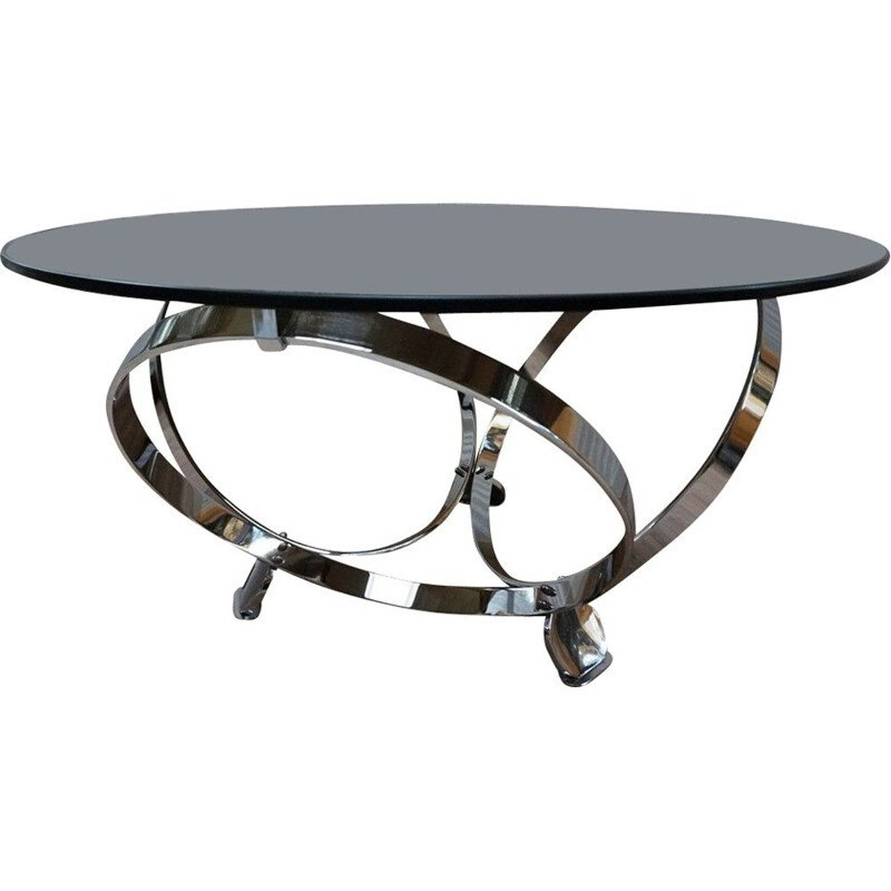 Round vintage chrome ring coffee table by Knut Hesterberg, Germany 1960 ...